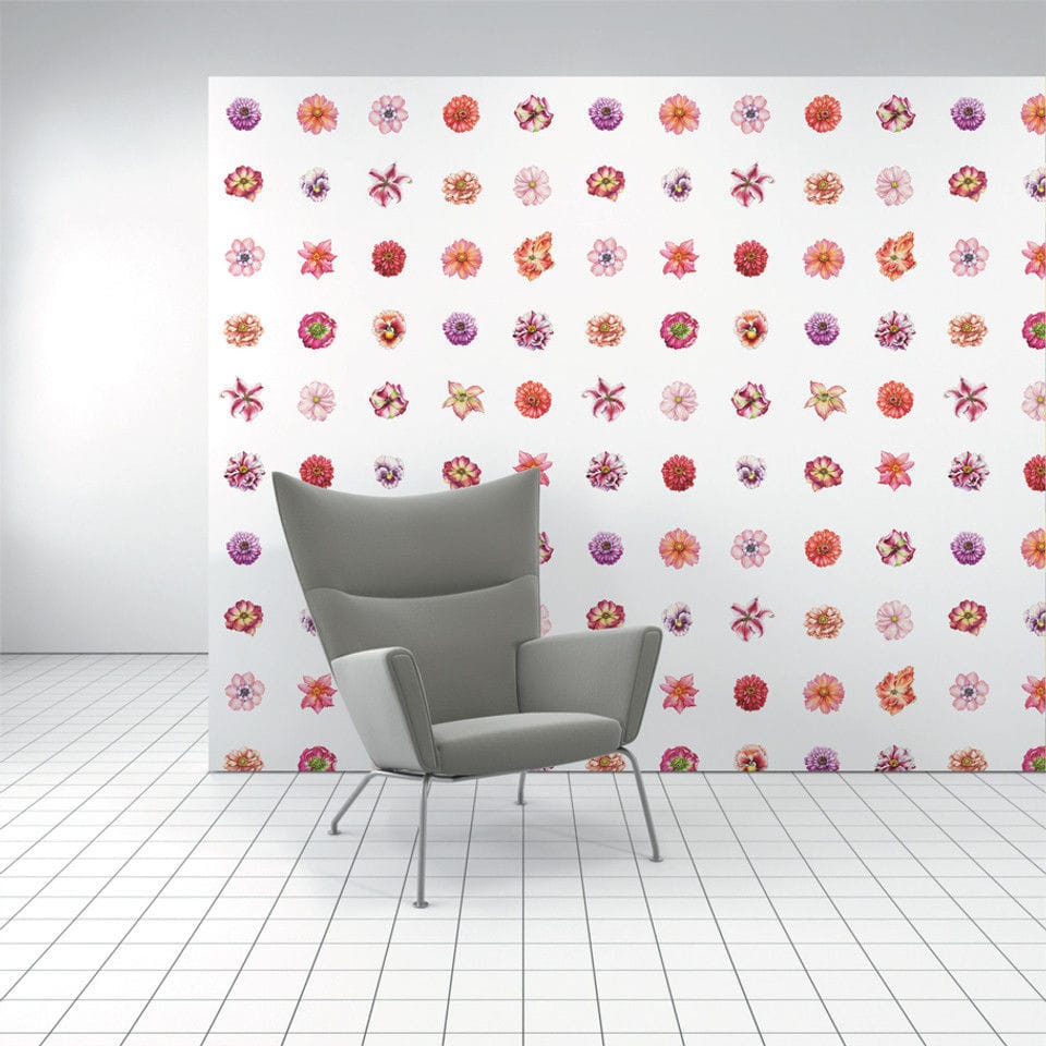 Interior wall-covering - WALLFLOWERS - Design Tex - polyester ...