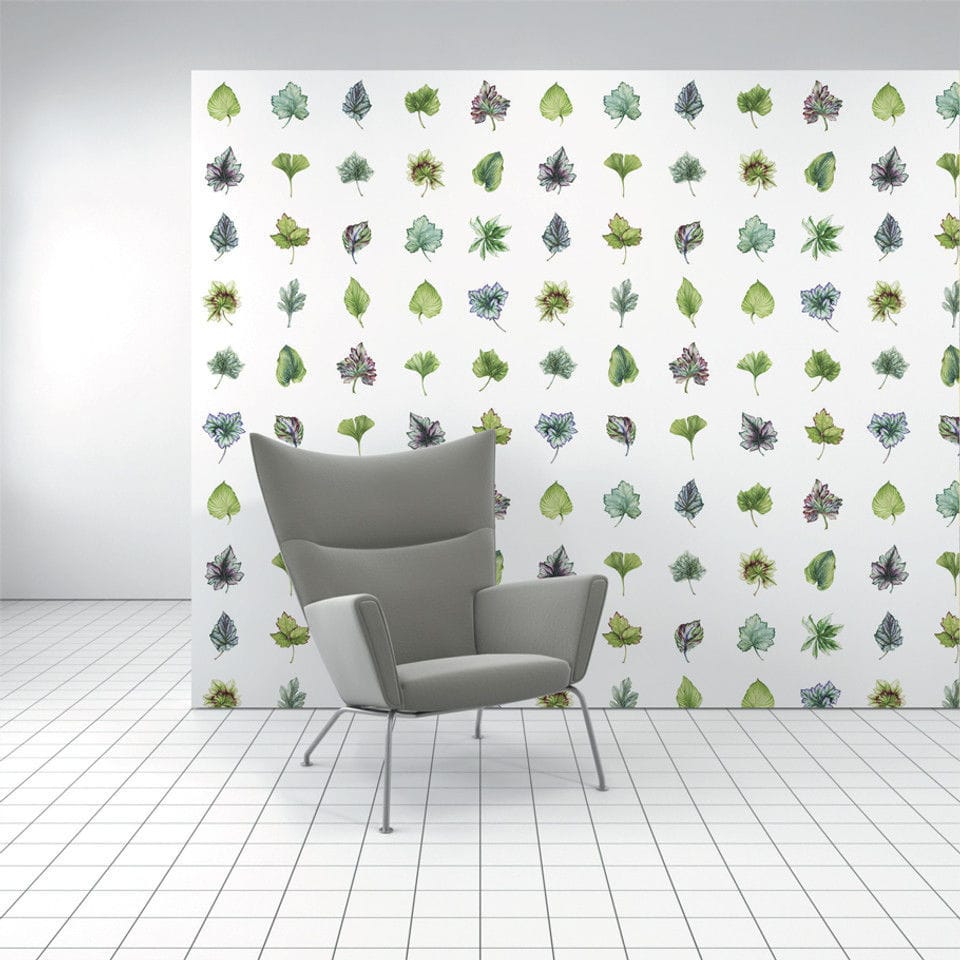 Interior wall-covering - LEAFERY - Design Tex - polyester / printed ...