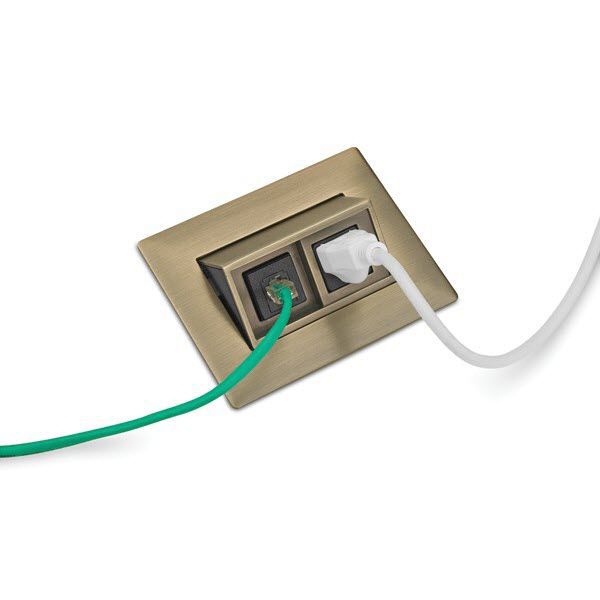 Data socket - PCS43 - Doug Mockett & Co. - double / recessed / metal