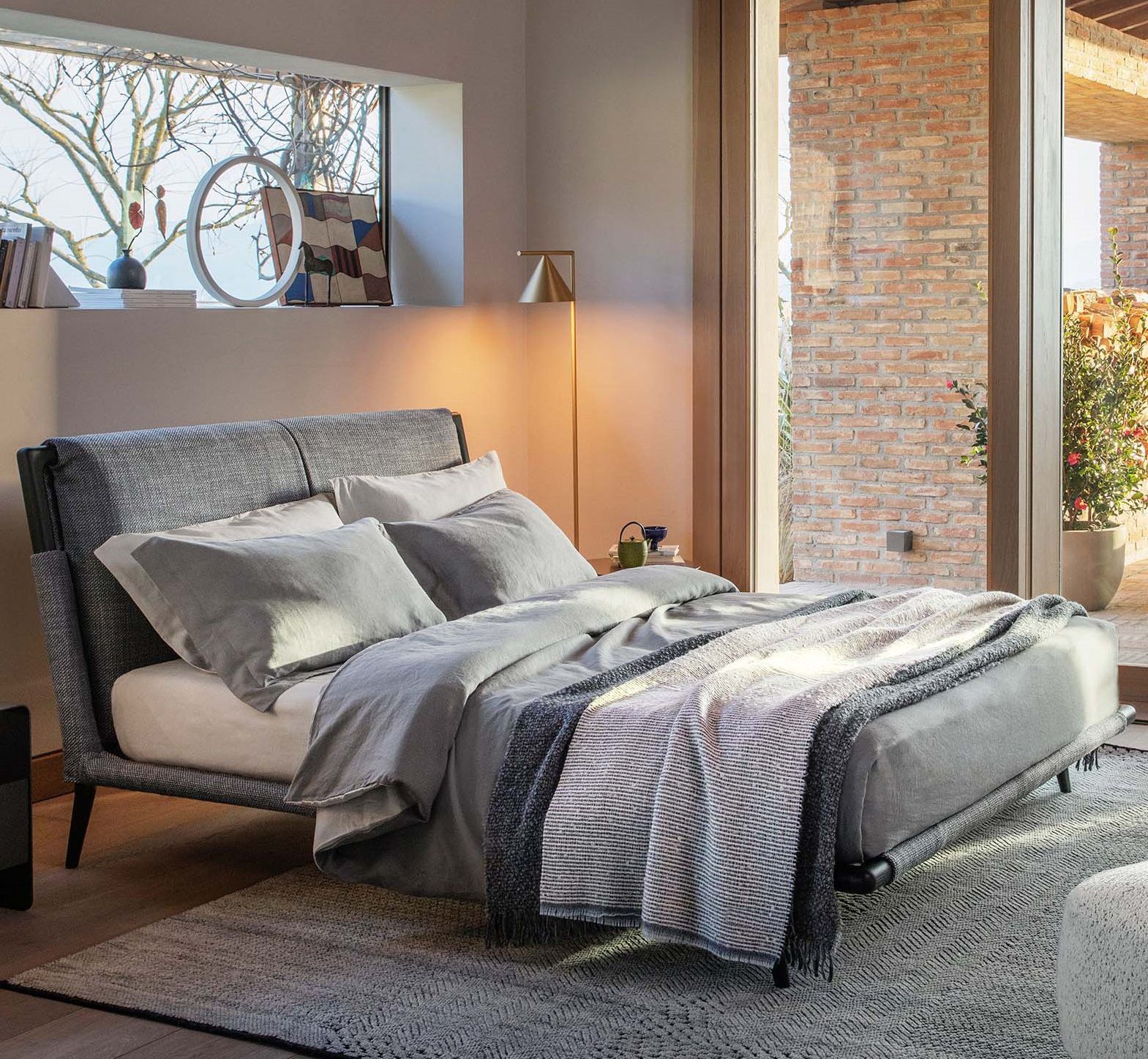 Double bed - GAUDÌ - Flou - single / contemporary / with headboard