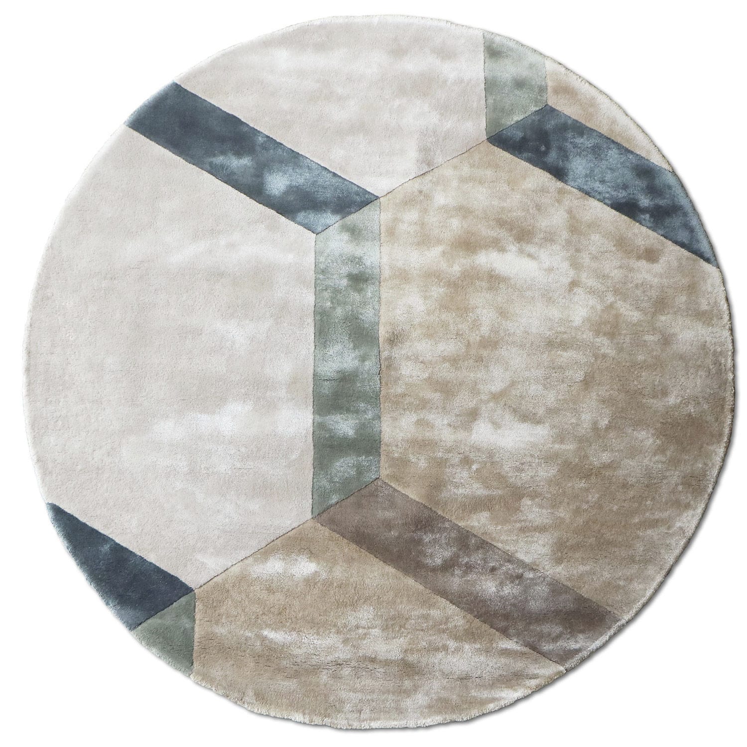 Contemporary rug - COBBLESTONE - G.T.DESIGN - geometric / Tencel ...