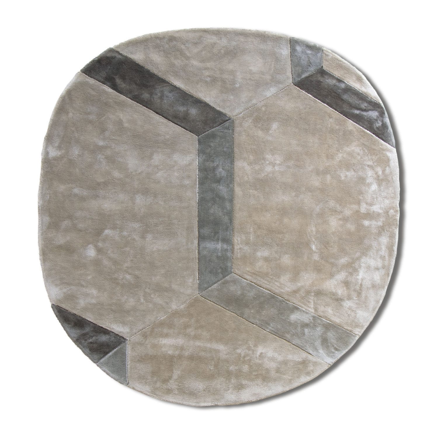 Contemporary rug - Cobblestone Native - G.T.DESIGN - geometric / Tencel ...