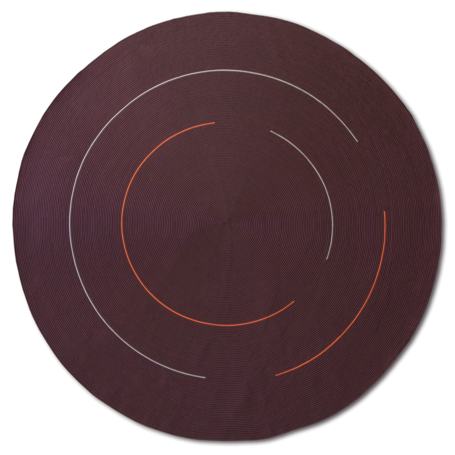 Contemporary rug - Hula Hoop Circle - G.T.DESIGN - striped / plain / round