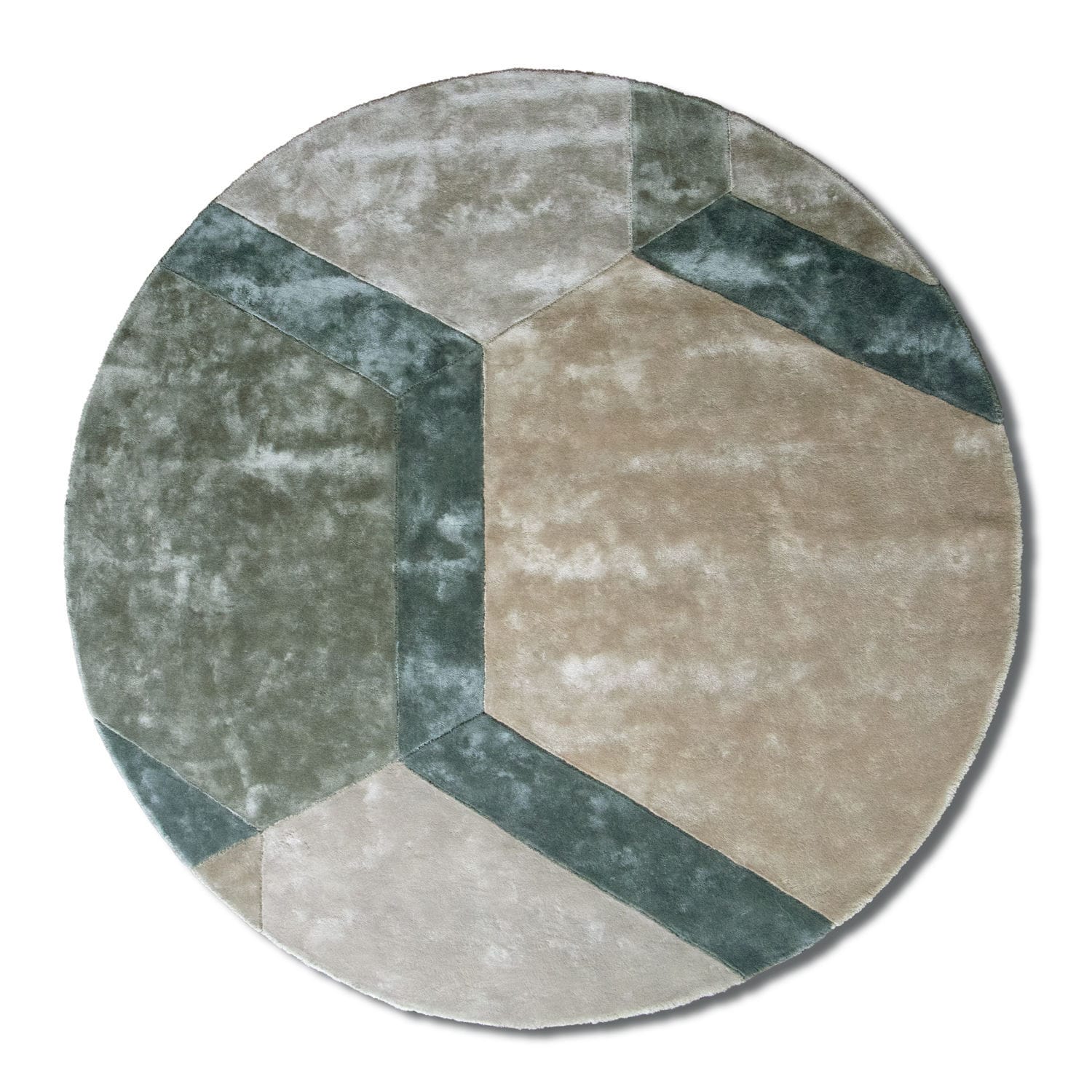 Contemporary rug - Cobblestone - G.T.DESIGN - geometric / Tencel ...