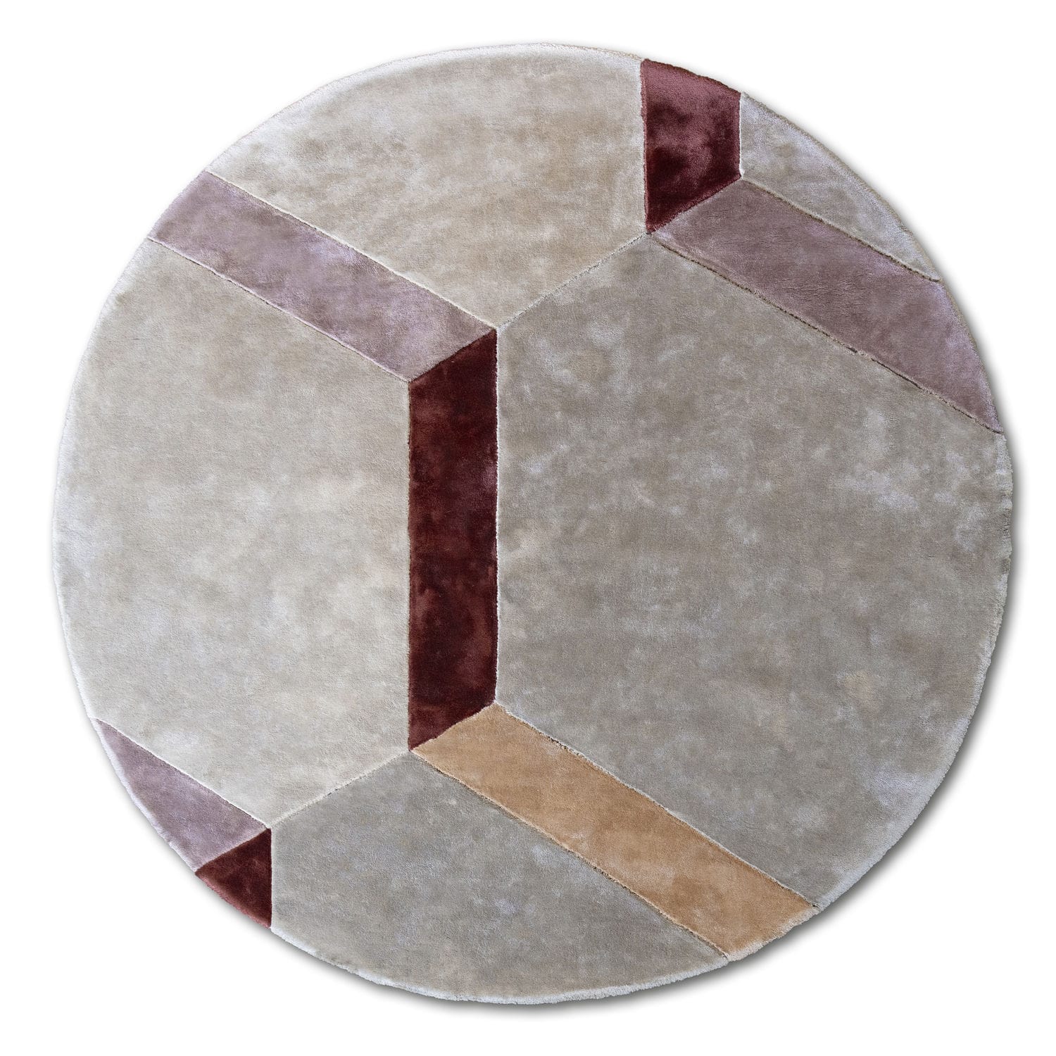 Contemporary rug - Cobblestone - G.T.DESIGN - geometric / Tencel® / square