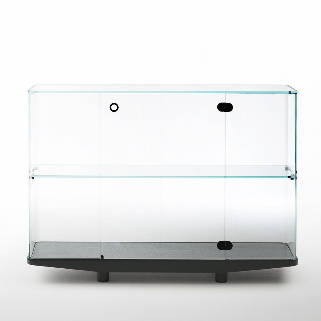 Contemporary display case - COLLECTOR - GLAS ITALIA - ash
