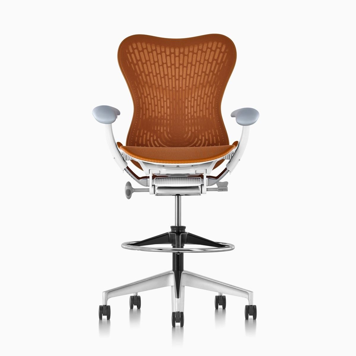 Original design task stool - MIRRA 2 - Herman Miller - fabric / resin ...