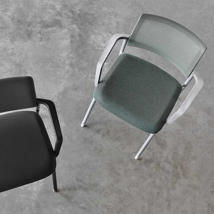 Stackable chair - VERUS - Herman Miller - contemporary / fabric / metal ...