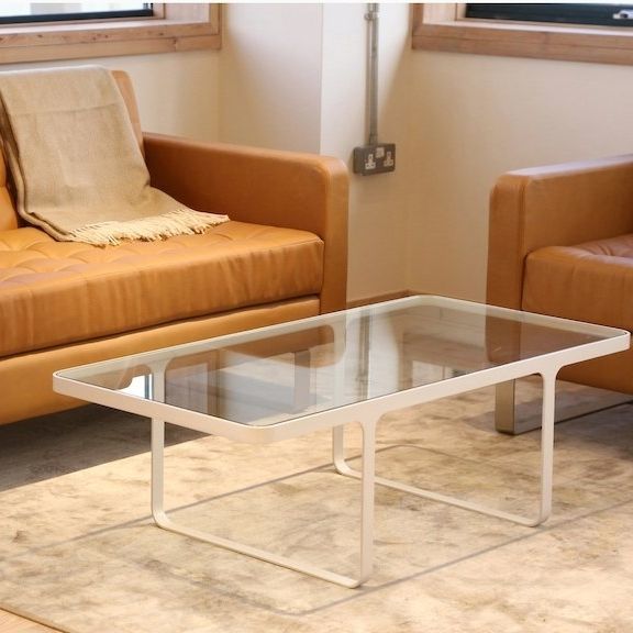 Original design side table - TRACE - Herman Miller - wooden / glass ...