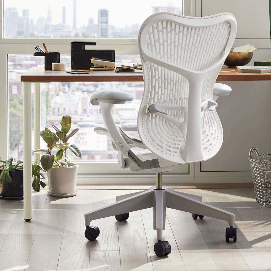Minimalist design work table - OE1 - Herman Miller - wooden / metal ...