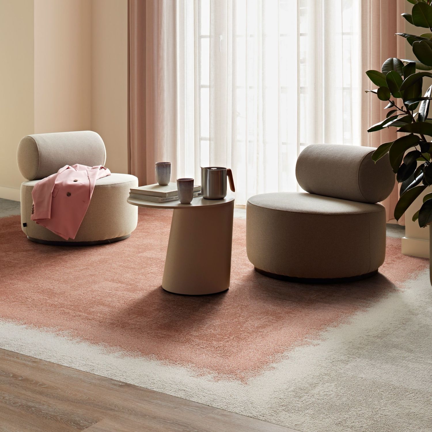 Tufted carpet - CE100 - Interface - polyamide / patterned / gray