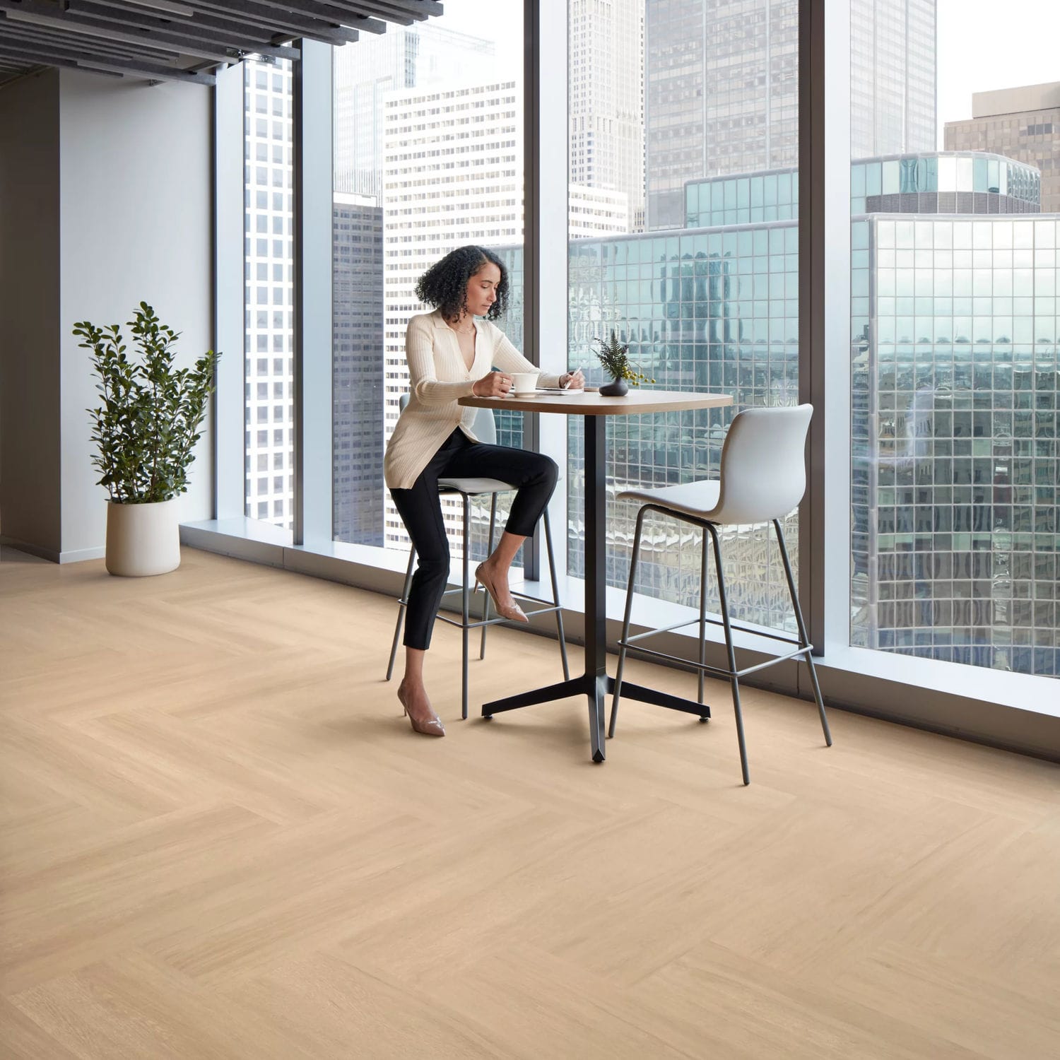 Vinyl flooring - ON GRAIN - Interface - indoor / for living rooms / for ...