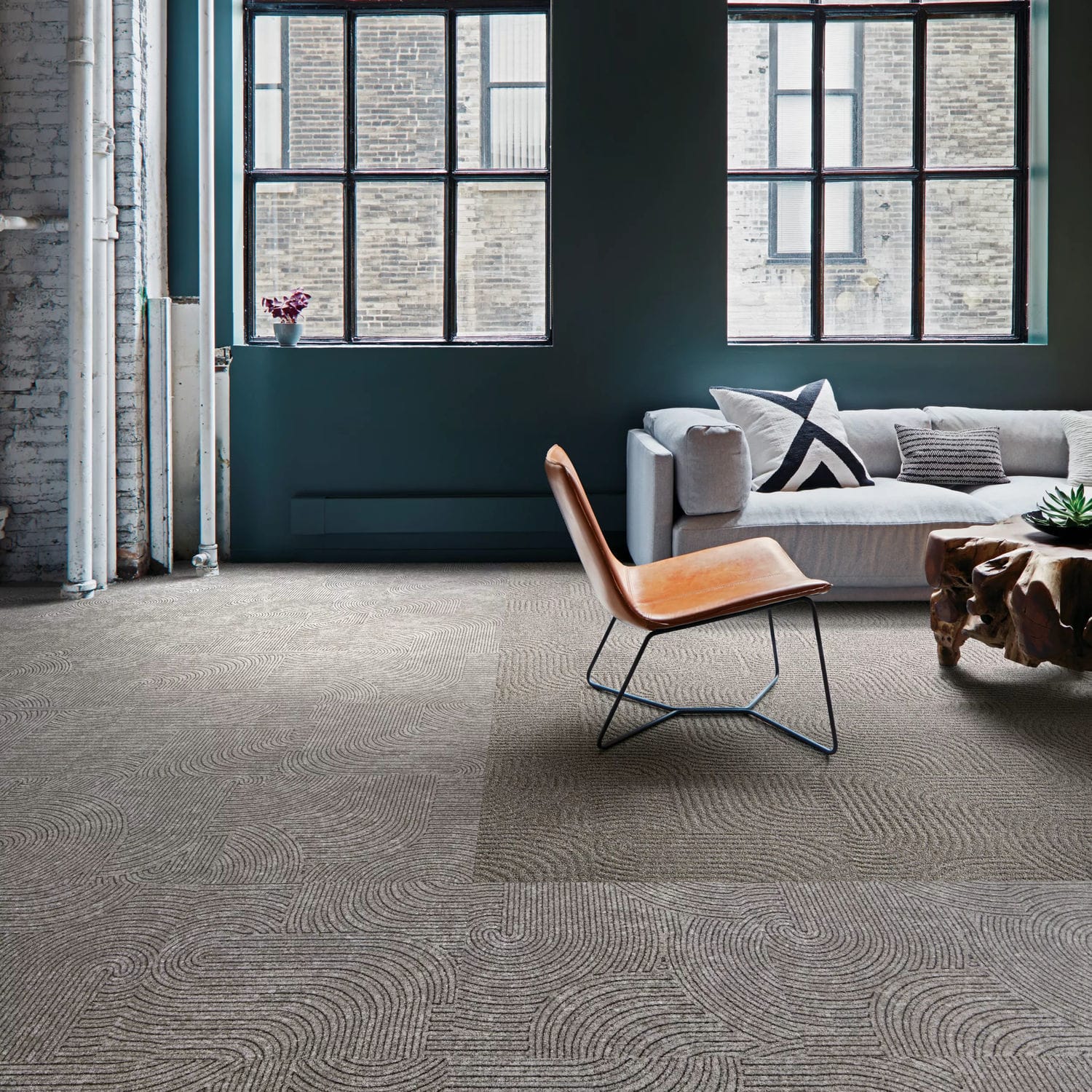 Vinyl flooring - WALK ABOUT - Interface - indoor / for living rooms ...