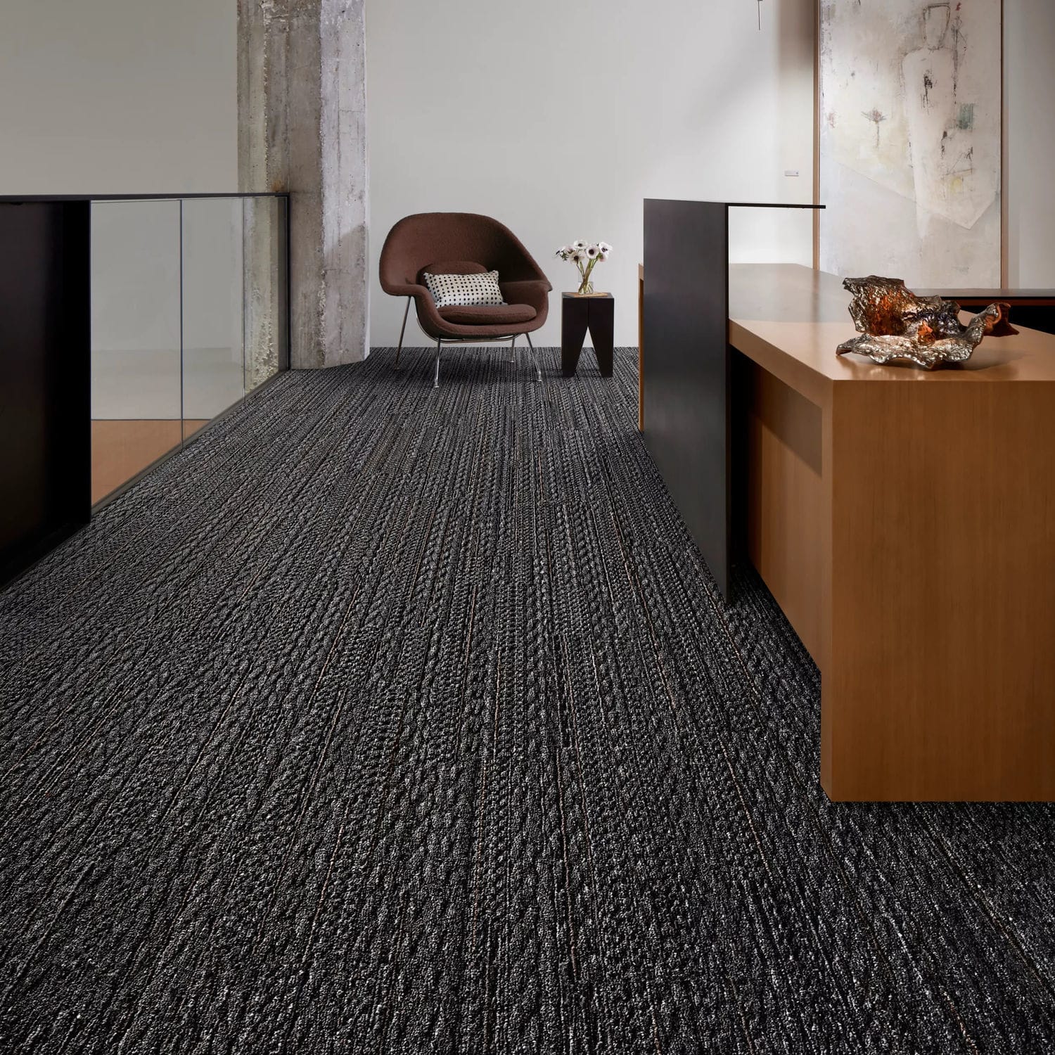 Carpet tile - E614 - Interface - tufted / loop pile / structured