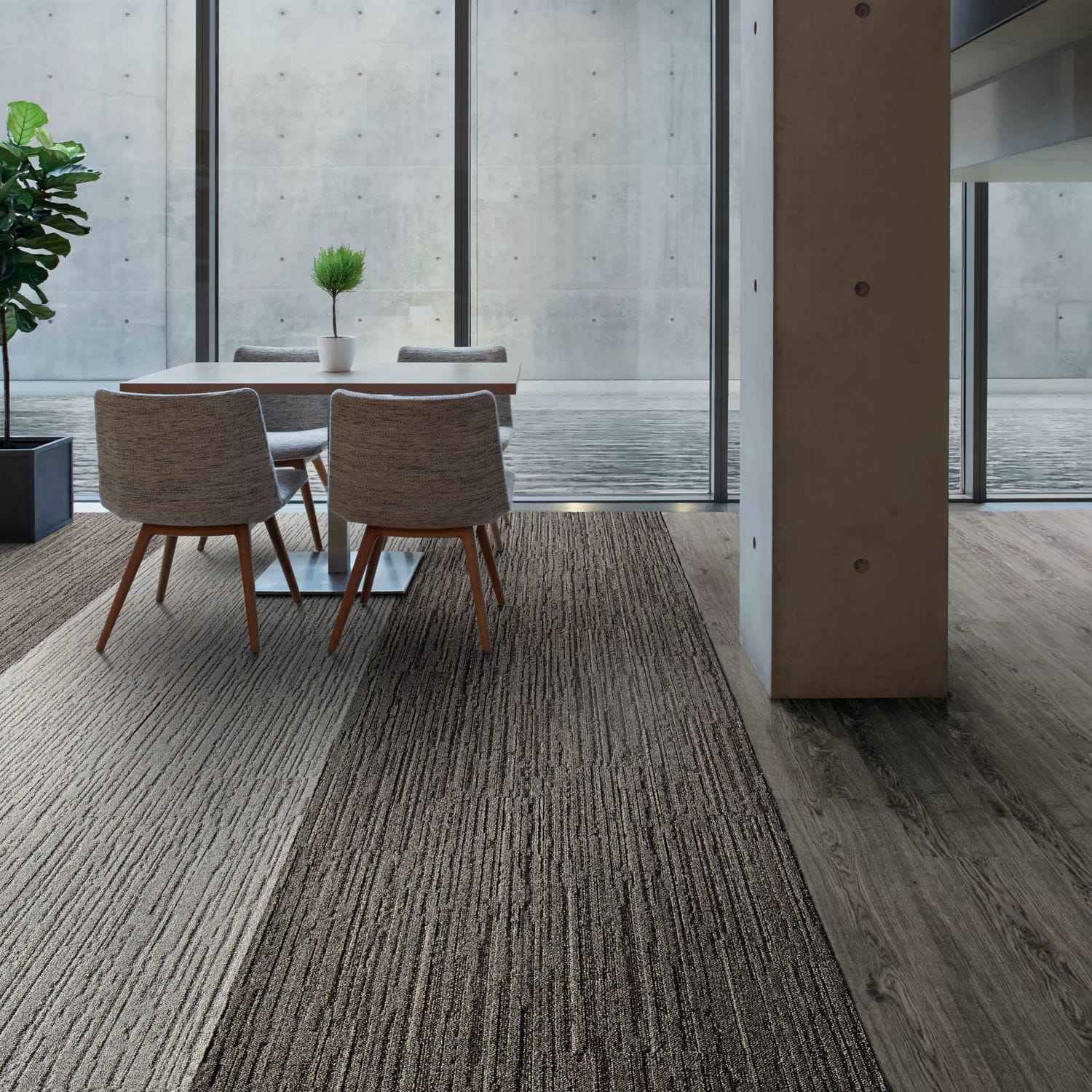 Carpet tile - WW880 - Interface - tufted / loop pile / structured