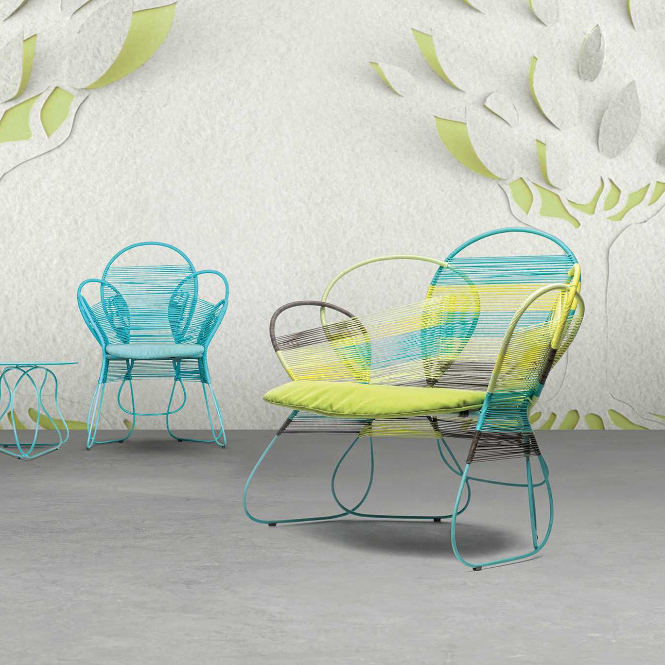 Original design armchair - TRAME - Kenneth Cobonpue - steel / nylon ...