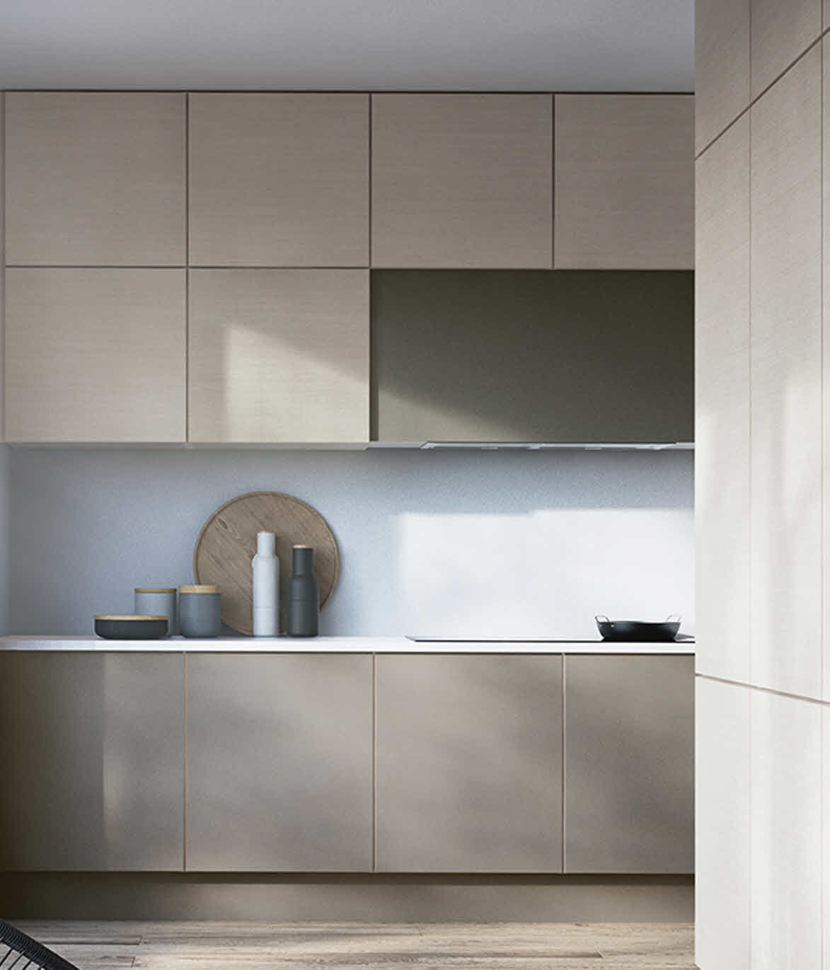 Contemporary kitchen - ATHENA LIGHT - HTH Køkkener - laminate / ash ...