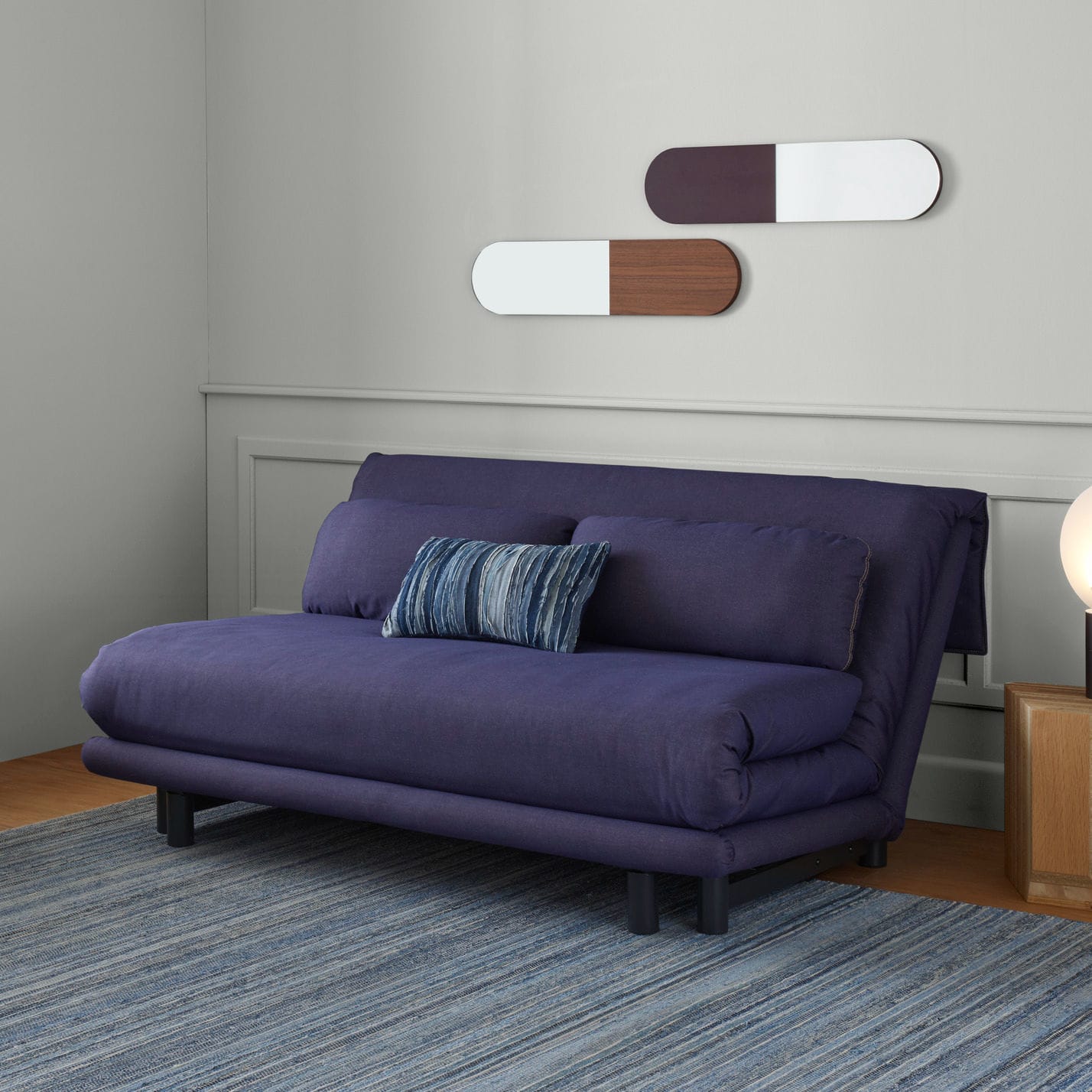 Sofa bed - MULTY - Ligne Roset - contemporary / fabric / blue