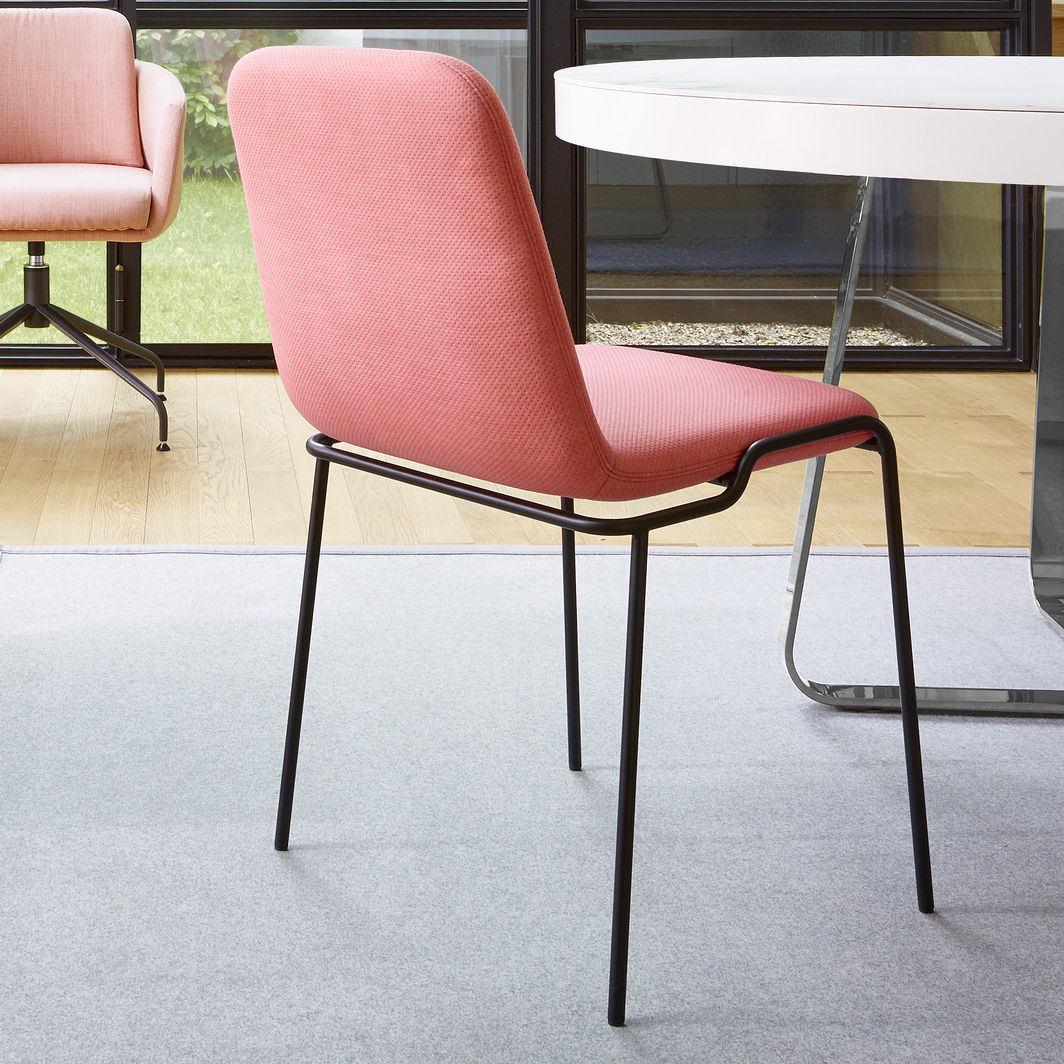 Contemporary chair - TADAO - Ligne Roset - indoor / fabric / chrome ...