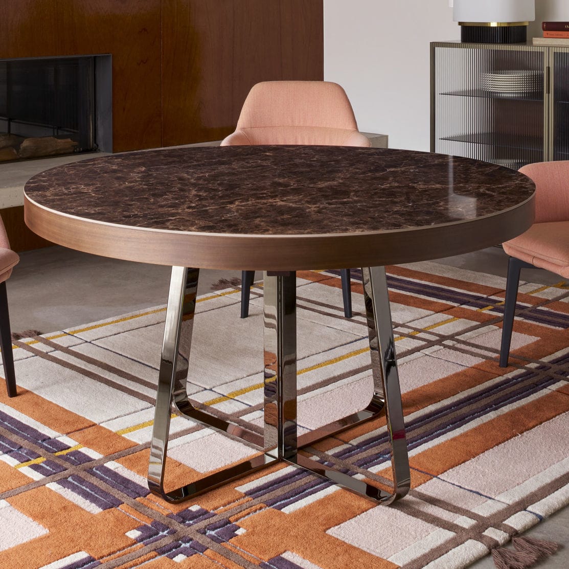 Contemporary dining table - AVA - Ligne Roset - lacquered wood / MDF ...