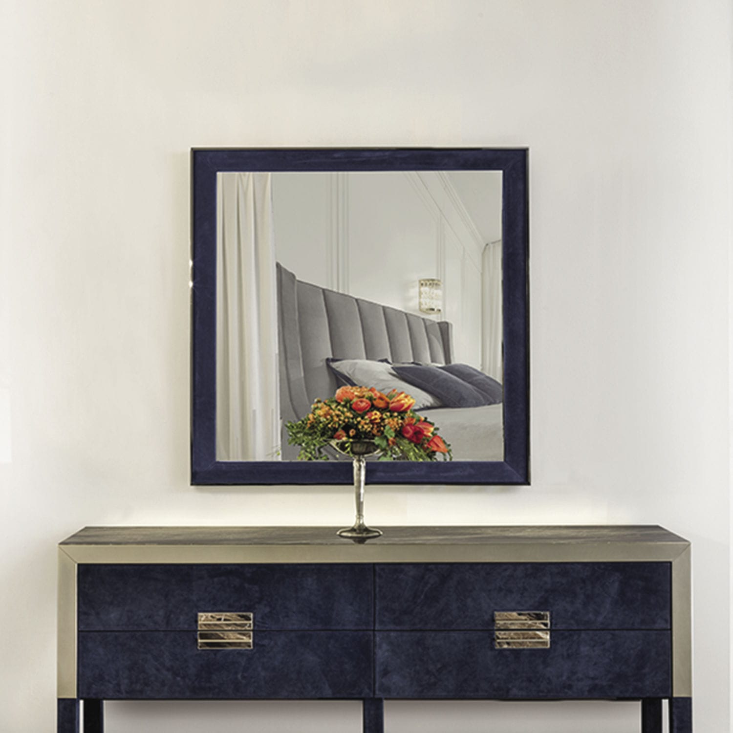 Wall-mounted mirror - NANAMI - LONGHI S.p.a. - free-standing ...