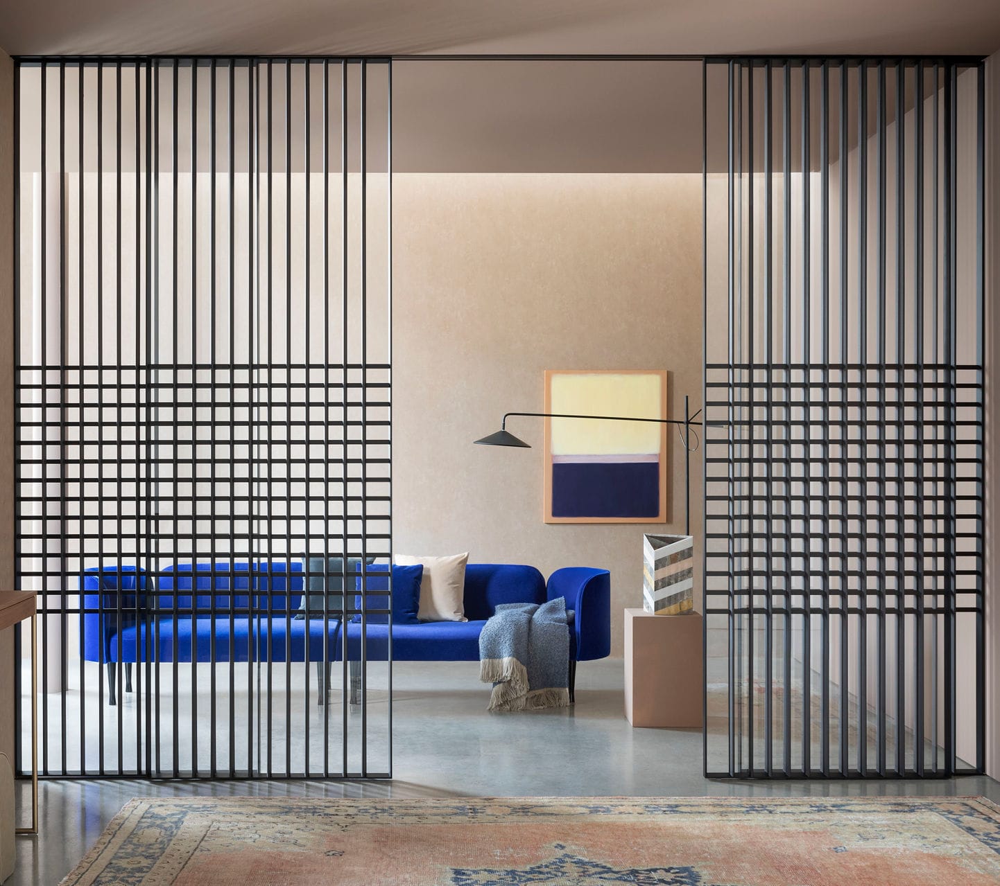 Interior door - Koan Plus - Lualdi - wooden / glass / aluminum