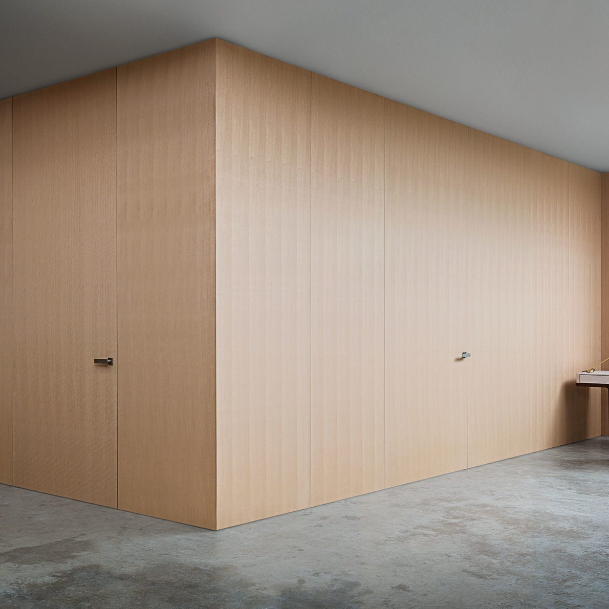 Fixed partition - WALL&DOOR - Lualdi - wooden / commercial / home