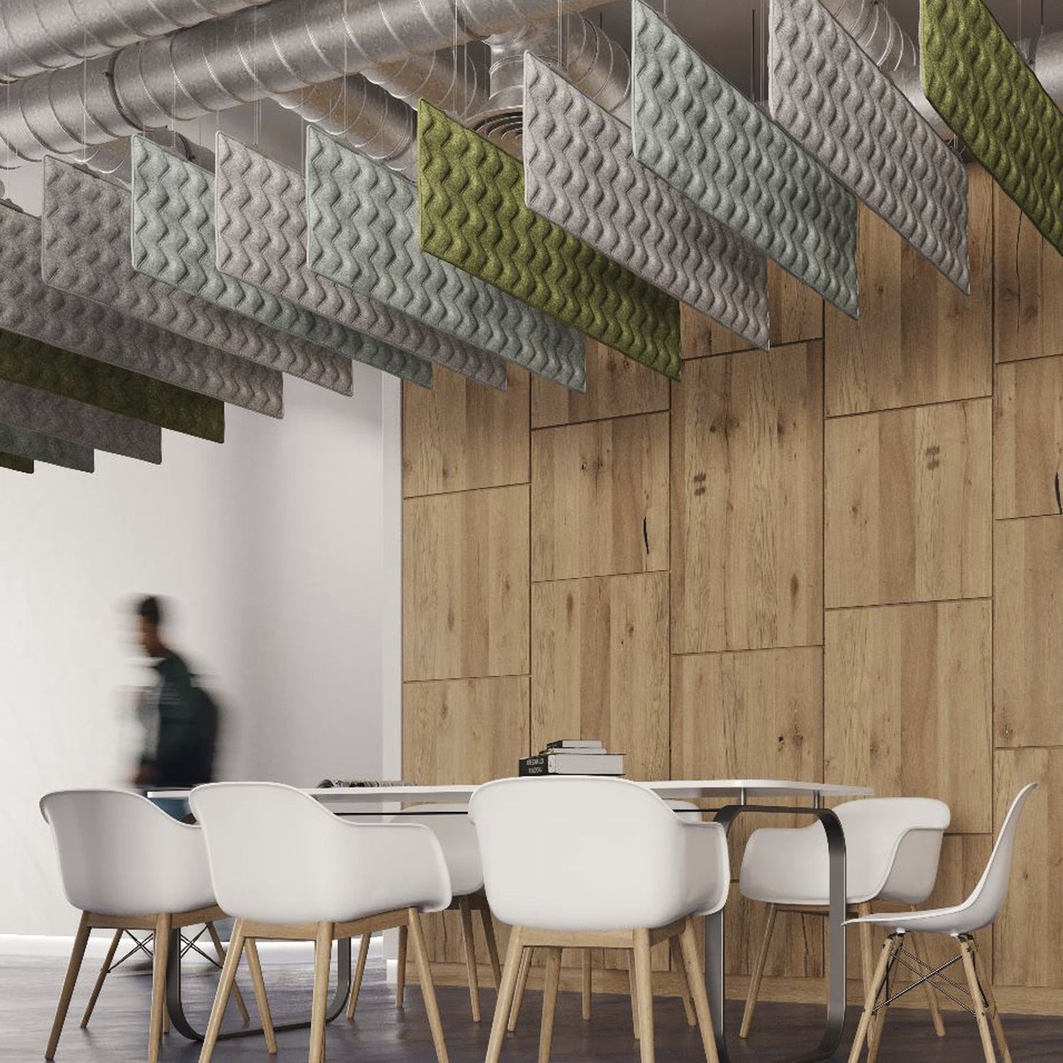 PET acoustic baffle - QuiltForms 13.5" - MIO - recycled plastic ...