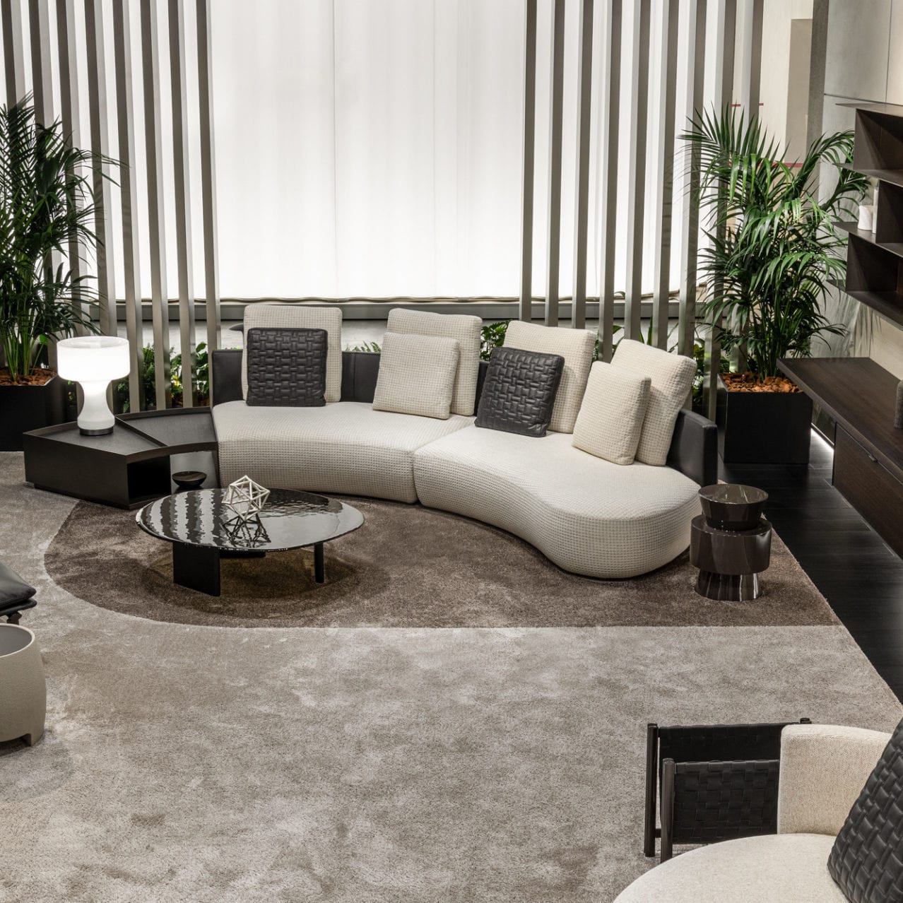 Modular sofa - ROSÈ - MisuraEmme SpA - corner / organic design / fabric