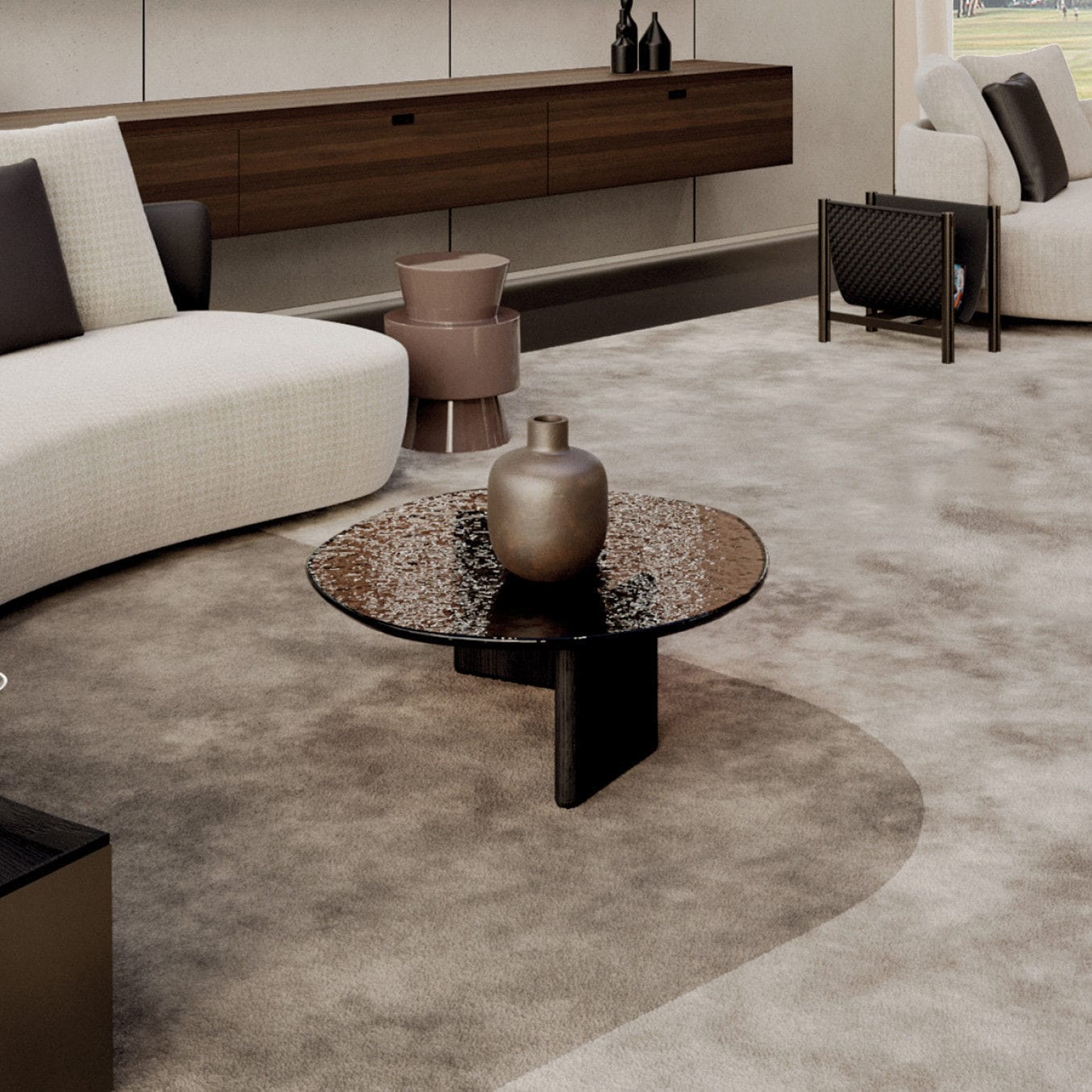 Contemporary coffee table - STOWE - MisuraEmme SpA - glass / wood ...