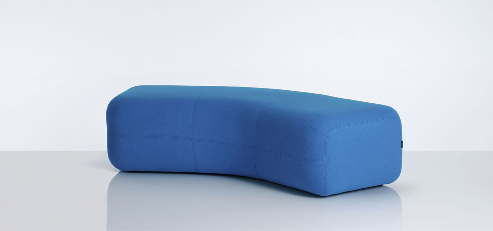 Contemporary bench - BEND - Modus - leather / modular