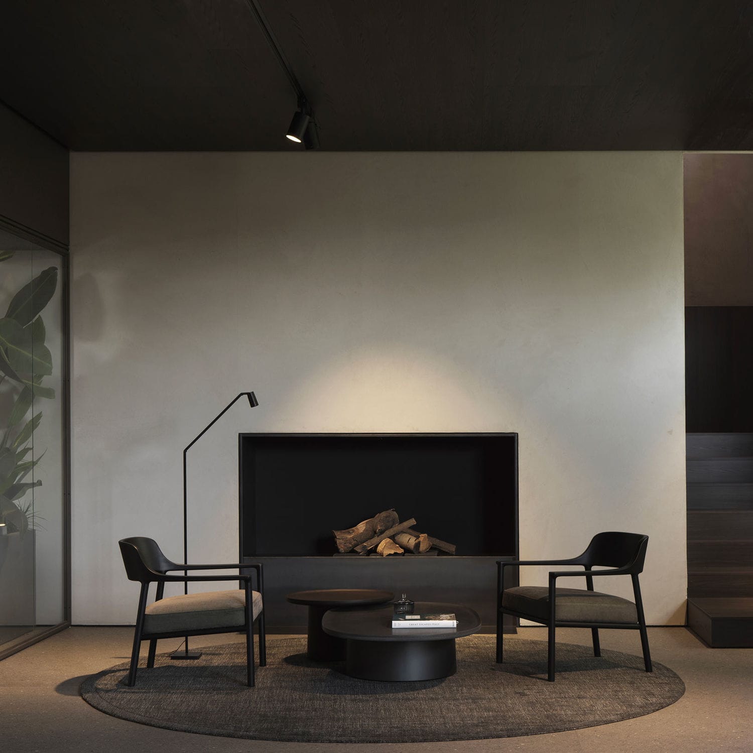 Contemporary rug - AURA - Molteni&C - plain / wool / silk