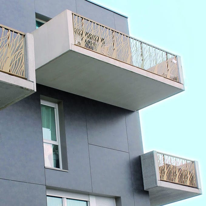 Aluminum railing - ARÉAL - Horizal - glass panel / with bars ...