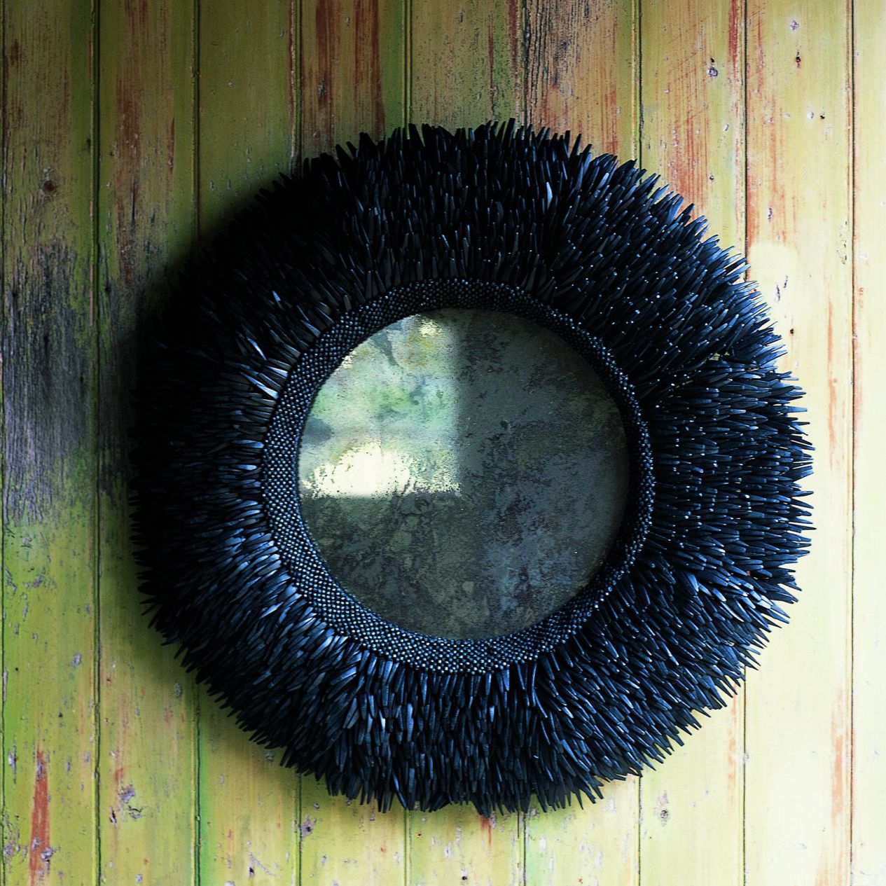 Wall-mounted mirror - COCO - OCHRE - contemporary / round / coconut