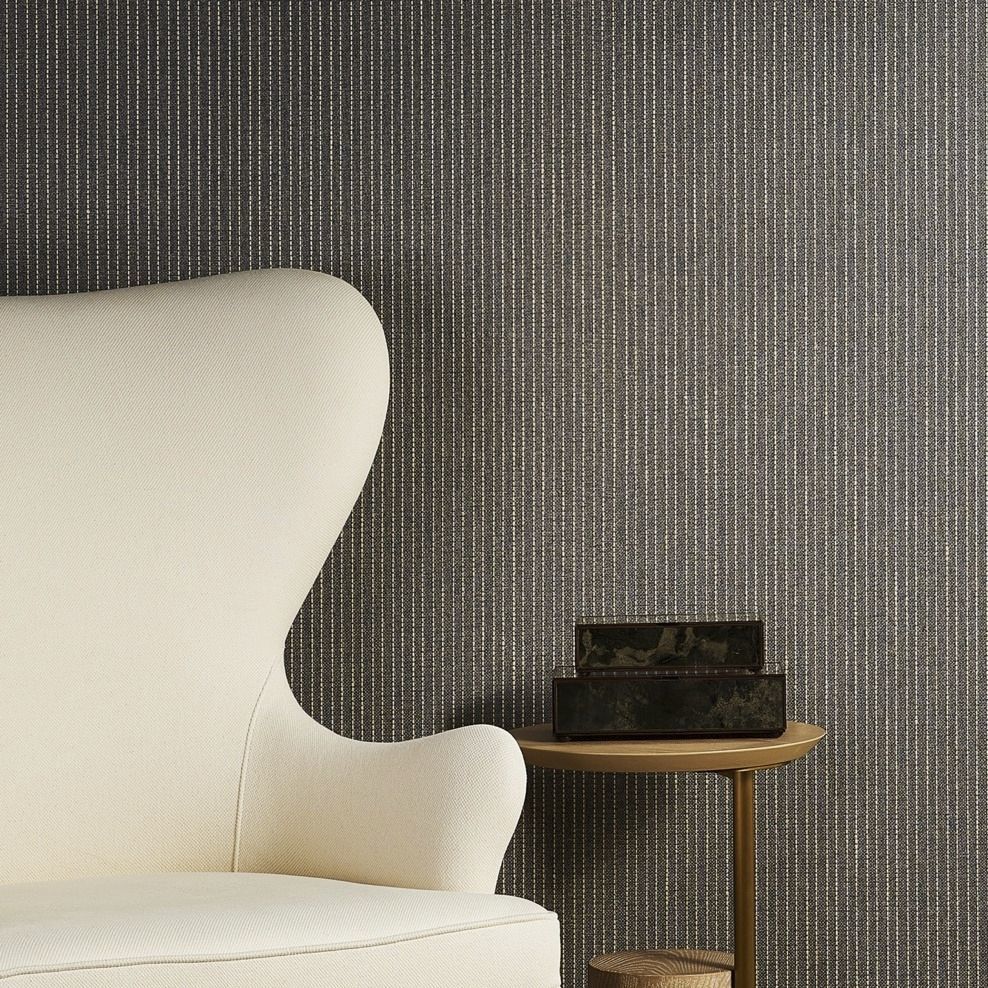 Traditional wallpaper - Origin Ticking - Phillip Jeffries - plant fiber ...