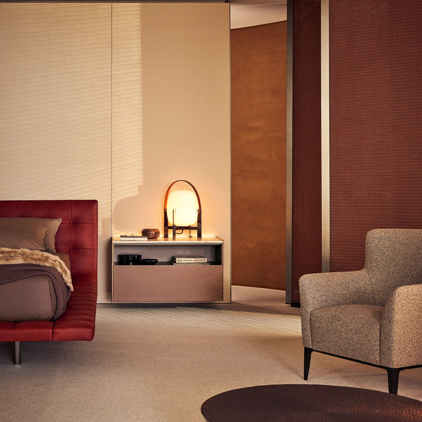 Contemporary bedside table - CODE - Poliform - melamine / painted ...