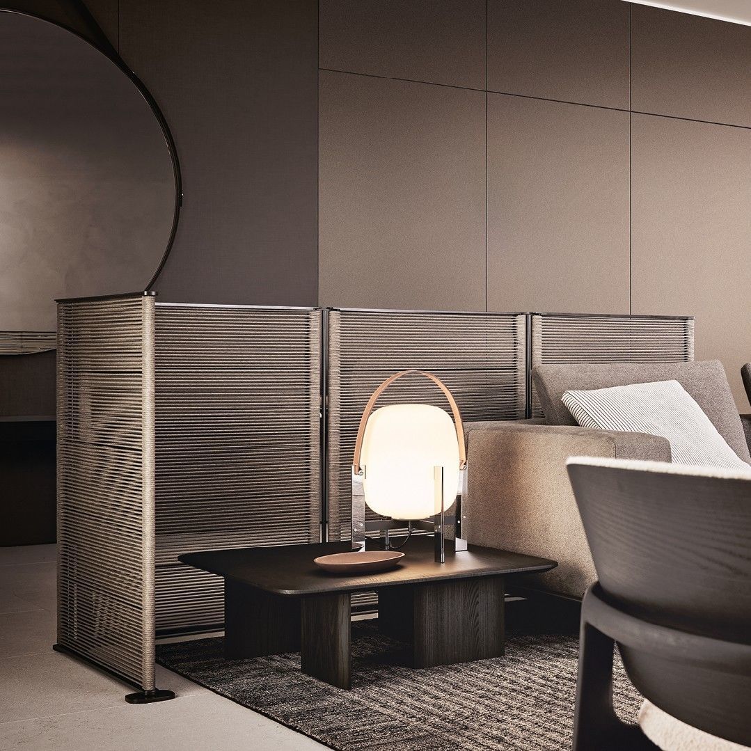 Painted metal room divider - HIMA - Poliform - rope / home office / modular