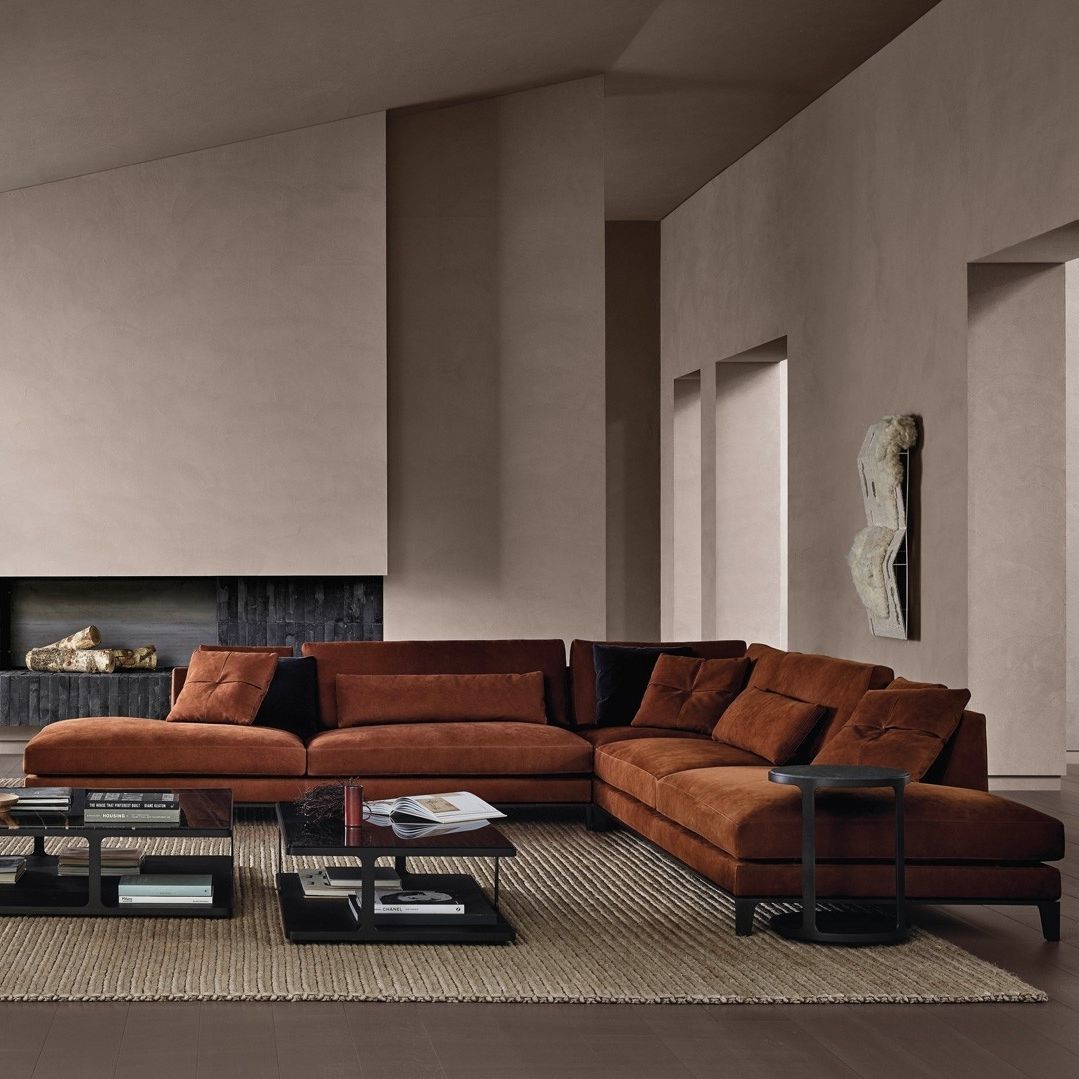 Modular sofa - BELLPORT - Poliform - contemporary / fabric / leather