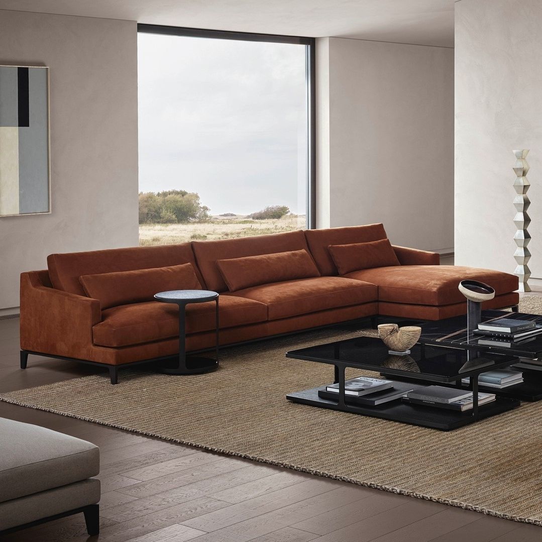 Modular sofa - BELLPORT - Poliform - contemporary / fabric / leather