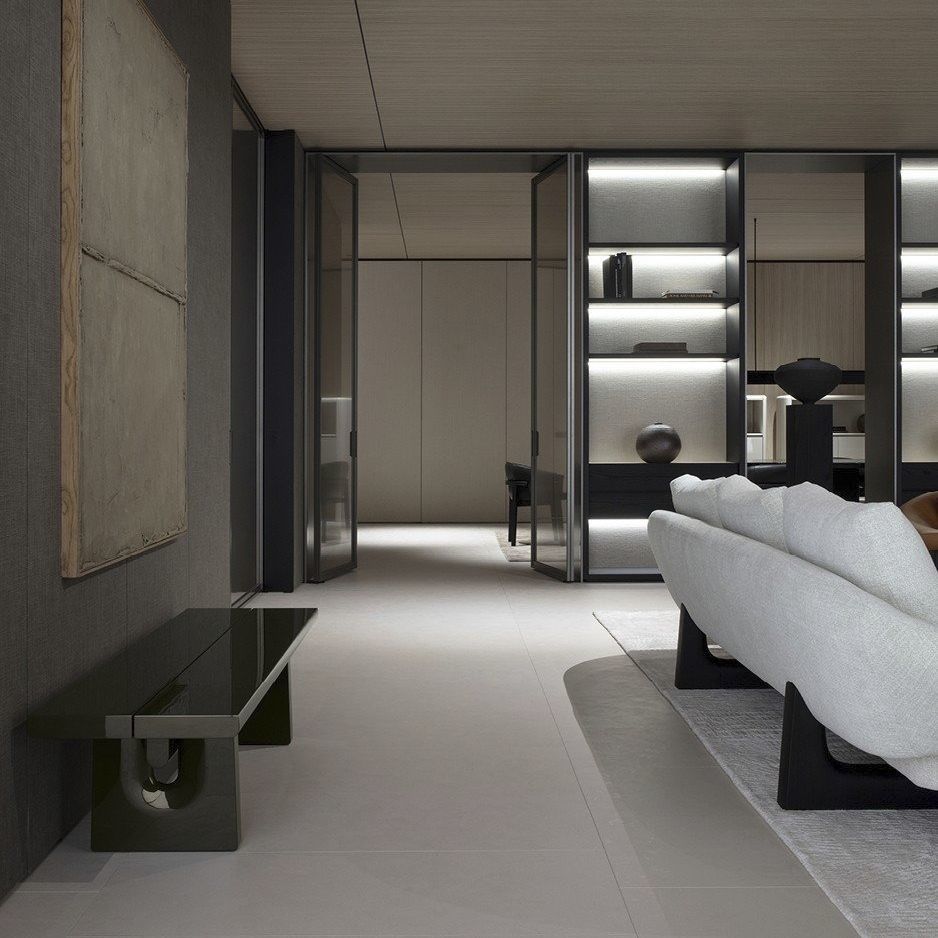 Contemporary bench - NARA - Poliform - solid wood / without backrest ...