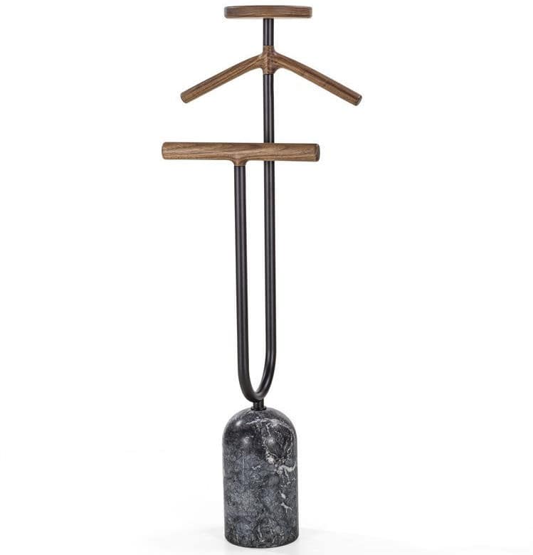 Floor-standing valet stand - EKERO - Porada - contemporary / metal / walnut