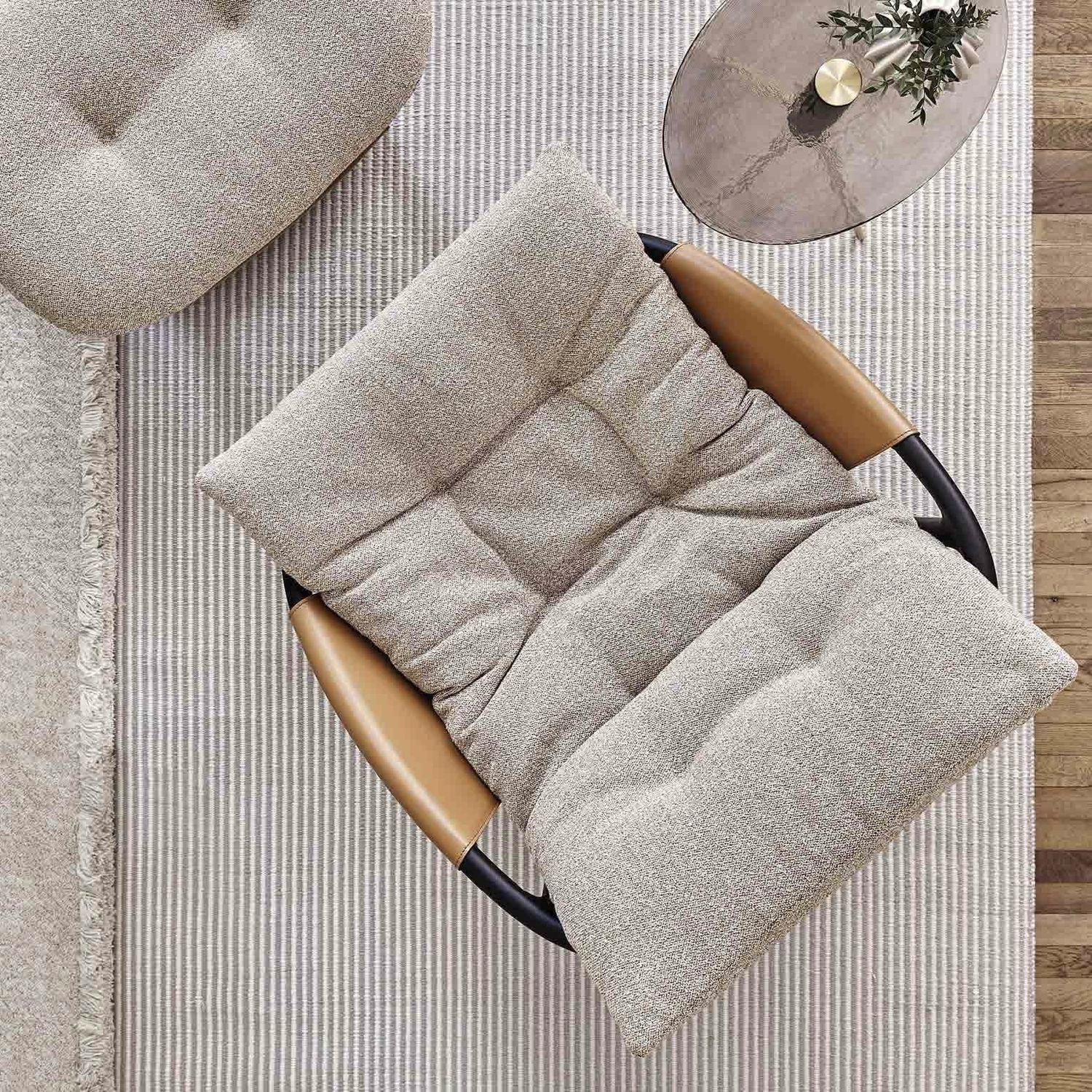 Contemporary rug - Wave - Porada - patterned / New Zealand wool / square