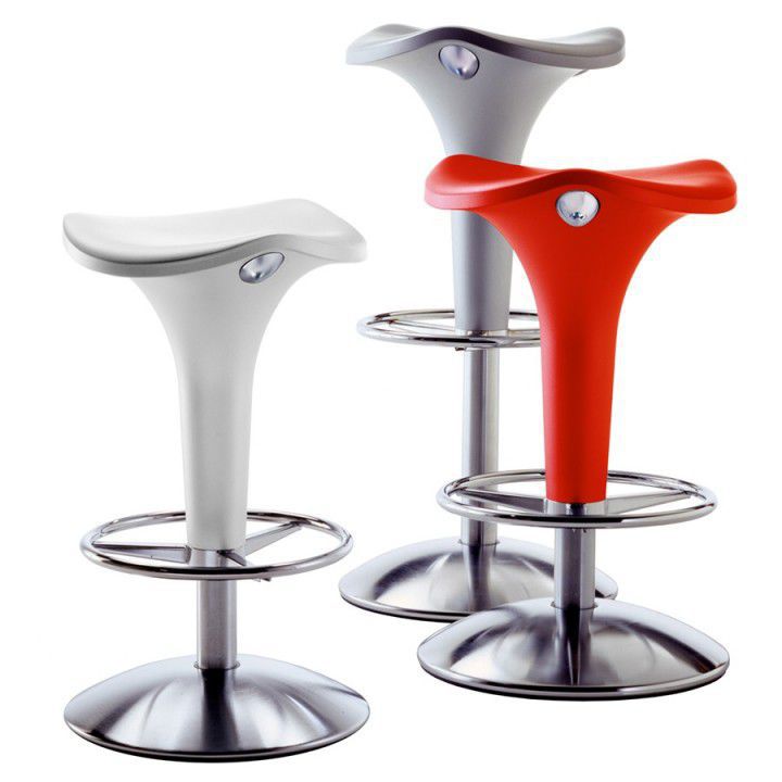 Contemporary bar stool - ZANZIBAR - REXITE - technopolymer / chrome ...