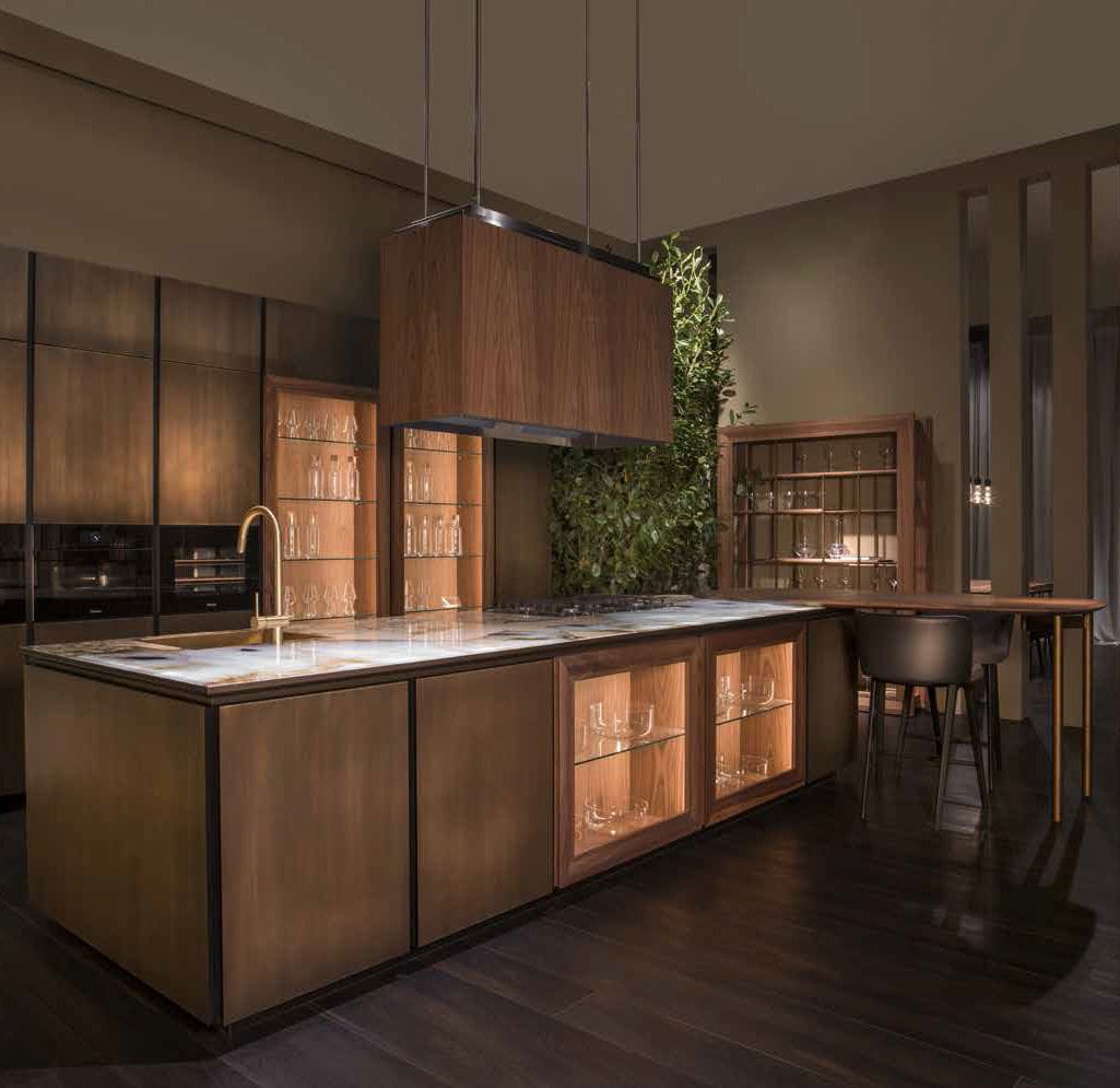 Contemporary kitchen - LABIRINTO - SCIC - steel / aluminum / brass