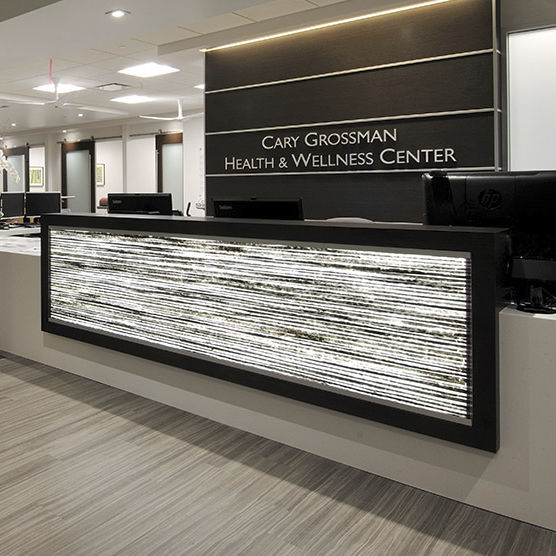 Modular reception desk - 600.06 - 3Form - resin / illuminated