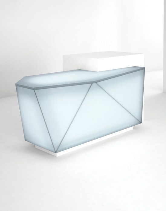 Modular reception desk - 600.19 - 3Form - resin / illuminated