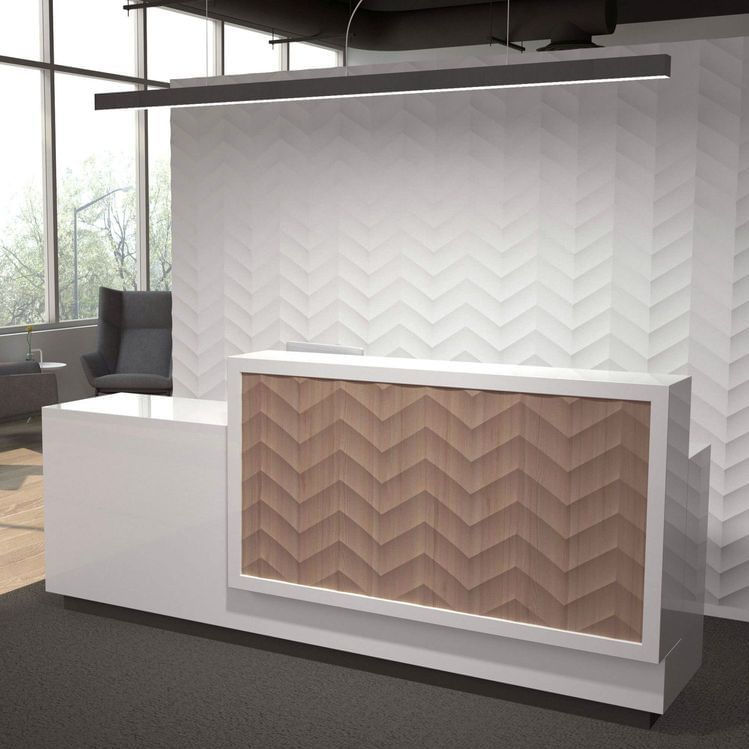 Modular reception desk - 600.20 - 3Form - wooden / felt