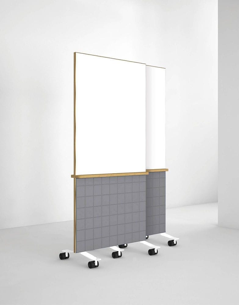 White board - Divy - 3Form - magnetic / floor-standing / birch