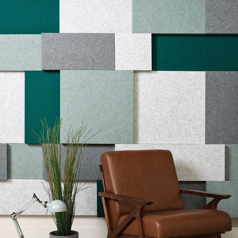 Acoustic wall panel - Hush Blocks - 3Form - felt / rectangular / geometric