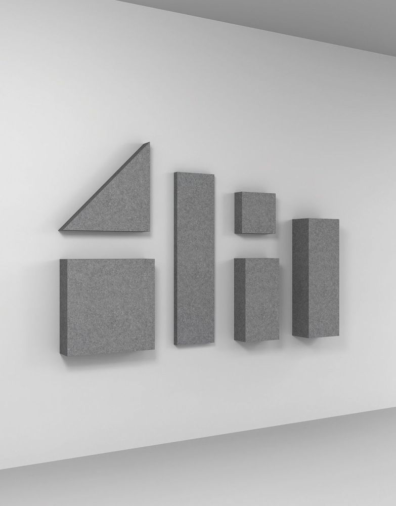Acoustic wall panel - Hush Blocks - 3Form - felt / rectangular / geometric